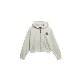 Superdry & Co Sweatjacke 'Country Club' Damen Gr&ouml;&szlig;e M/L beige / gr&uuml;n / wollwei&szlig;