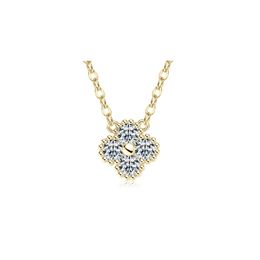 Rougemont Jewellery Kette 'Exquisite Moissanit Diamant Gl&uuml;cksbringer Halskette 45 cm' Damen Gr&ouml;&szlig;e 45cm gold