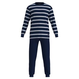 Tom Tailor Long Pajamas male size XL Navy / White