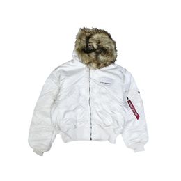 Alpha Industries Winterjacke '45P Custom' Herren Gr&ouml;&szlig;e L wei&szlig;