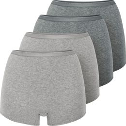 w&auml;schepur Damen Panty im Melange-Dessin 2x grau-meliert + 2x anthrazit-meliert, Gr&ouml;&szlig;e 38