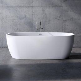 neoro n80 freistehende Badewanne L: 180 B: 80 H: 59,7 cm, mit pflegeleichter Oberfl&auml;che, BN0001WH,