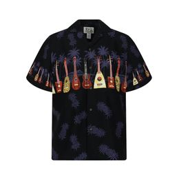 Ky's Button Up Shirt 'Ukulele' male Black size 4XL