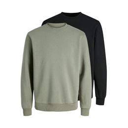 Jack & Jones Jack & Jones Sweatshirt 'JJEBradley' Herren Gr&ouml;&szlig;e XXL greige / schwarz