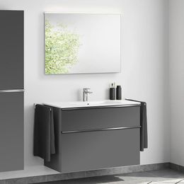 Duravit ME by Starck Waschtisch, evineo ineo4 Unterschrank B: 103 cm, mit Griff, mit Spiegel,, 233610AA00+BE0267AN+BEA011MI,