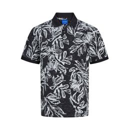 Jack & Jones Jack & Jones Shirt 'JORLAFAYETTE AOP SS POLO' Herren Gr&ouml;&szlig;e S schwarz