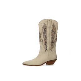 Sacha London SACHA Cowboystiefel Damen Gr&ouml;&szlig;e 41 beige / dunkelbeige / schwarz Winterschuhe