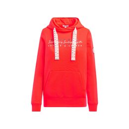 SOCCX Hoodie mit Rubber Artworks Damen Gr&ouml;&szlig;e S rot