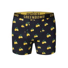 Greenbomb Boxershorts 'Lemons' Herren Gr&ouml;&szlig;e S gelb / gr&uuml;n / schwarz