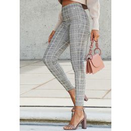 Lascana Damen Highwaist Leggings, Braun, Gr. 36/38, Leggings, Material: Polyester