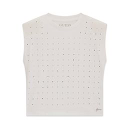 Guess Top M&auml;dchen Gr&ouml;&szlig;e 128 silber / wei&szlig;