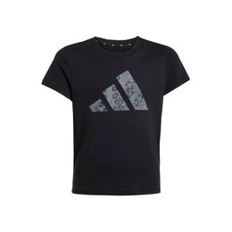 adidas Sportswear Funktionsshirt M&auml;dchen Gr&ouml;&szlig;e 152 rauchblau / dunkelgrau / schwarz