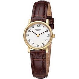 Regent Uhren Regent Uhr Damen Gr&ouml;&szlig;e One Size braun / gold / wei&szlig;