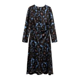 Mango Kleid 'Bimba' Damen Gr&ouml;&szlig;e 34 himmelblau / braun / schwarz Winterkleid