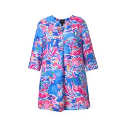 Ulla Popken Tunika Damen Gr&ouml;&szlig;e XXXL/4XL azur / gr&uuml;n / pink