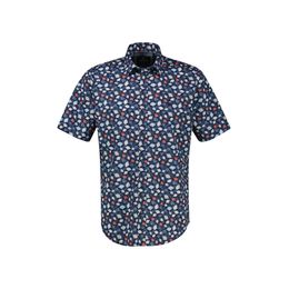 Lerros Floral bedrucktes Kurzarmhemd, 100 % Baumwolle Herren Gr&ouml;&szlig;e XL navy