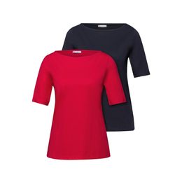 Street One Shirt female Blue, Red size 38