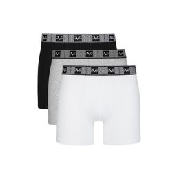 19V69 Italia Boxershorts 'Francesco' Herren Gr&ouml;&szlig;e XXL graumeliert / schwarz / wei&szlig;