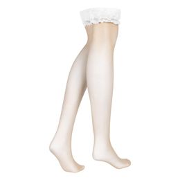 Hunkem&ouml;ller Hunkem&ouml;ller Stockings with Garter Belts 'Stay Ups' female White size S/M