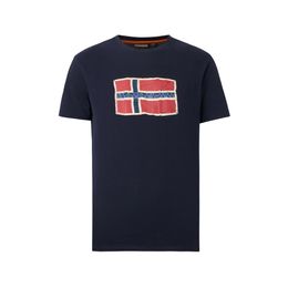 Napapijri T-Shirt 'MAHSA' Herren Gr&ouml;&szlig;e XXL marine / rot / wei&szlig;