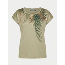 Koroshi T-Shirt Damen Gr&ouml;&szlig;e XL gold / hellgr&uuml;n / dunkelgr&uuml;n / wei&szlig;