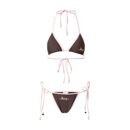 Juicy Couture Bikini 'TAIHITI CHARM GOTHIC' Damen Gr&ouml;&szlig;e M schoko / pastellpink