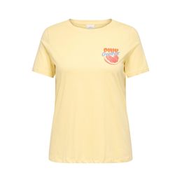 Only Carmakoma T-Shirt 'CARBOLETTE' Damen Gr&ouml;&szlig;e XL/XXL blau / gelb / orange