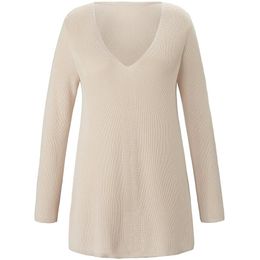 Emilia Lay - V-Pullover, beige, Gr. 42 / M - Baumwolle
