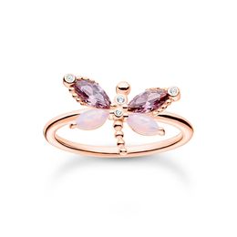 Thomas Sabo Ring Damen Gr&ouml;&szlig;e 52 rosegold / lila / perlwei&szlig;