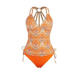 Cupshe Tankini 'CAA12D4C083KK' female Orange size XL