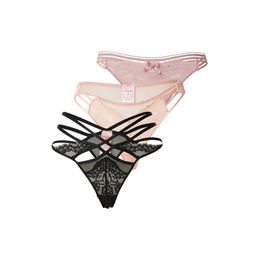 Hunkem&ouml;ller Hunkem&ouml;ller String Damen Gr&ouml;&szlig;e XL mauve / puder / schwarz Winterschuhe