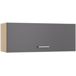 Klapph&auml;ngeschrank KOCHSTATION "KS-Lucy", anthrazit, eiche hell, B:90cm H:35,2cm T:34,6cm, Schr&auml;nke, Breite 90 cm, mit 1 Klappe inkl. Gasdruckd&auml;mpfer