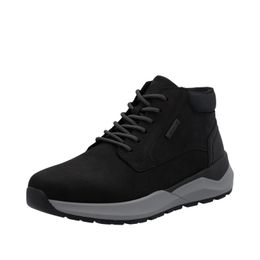 Rieker Herren Sneakerboots, Gr. 42schwarz, Nubukleder, Schuhe, Schn&uuml;rboots, High Top Sneaker, Stiefelette mit RiekerTEX-Membran