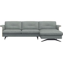 Ecksofa FLEXLUX "Glow, super bequem durch hochwertigem Sitzaufbau mit Federkern, L-Form", blau (sky blau), B:273cm H:81cm T:158cm, 62% Polyester/17%Baumwolle/14%Viscose/7%Leinen, Sofas, Ecksofa, Modernes skandinavisches Design