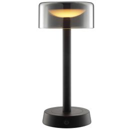 Brilliant LED Tischleuchte "Razor", schwarz, 1, &Oslash; 12cm H: 26cm, 1 Stk., Leuchten, LED Akku Leuchte, 26 cm, 260 lm, 2700 K, Wireless Charging, dimmbar, LED Tischleuchte