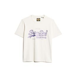 Superdry & Co T-Shirt Damen Gr&ouml;&szlig;e M hellbeige / lavendel