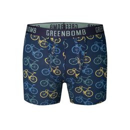 Greenbomb Boxershorts 'Bike Big 4' Herren Gr&ouml;&szlig;e XL blau / navy / gelb