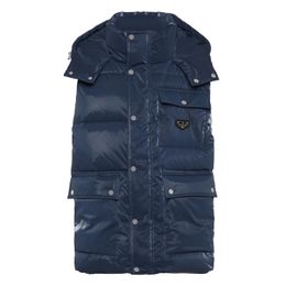 Philipp Plein Herren Outdoorjacke "Daunenweste"14, dunkelblau, Gr. L, Obermaterial: 100% Polyester; Futter: 100% Polyester; F&uuml;llung: 100% Polyester,