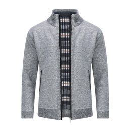 YOUTHUP Knit Cardigan male Grey size 3XL