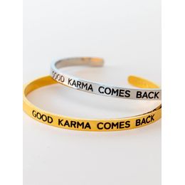 Divasya Armband 'Good Karma comes back' Damen Gr&ouml;&szlig;e 16.5 cm silber