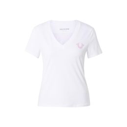 True Religion T-Shirt 'Crystal' Damen Gr&ouml;&szlig;e XS rosa / wei&szlig;