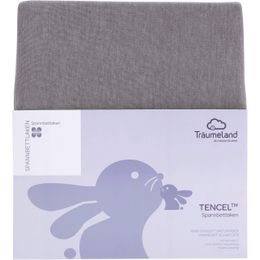 Tr&auml;umeland Bettlaken TR&Auml;UMELAND "hochwertiges Spannbetttuch aus Tencel", grau (anthrazit), B:90cm L:200cm, Tencel, Obermaterial: 100% Lyocell (TENCEL&trade;), Bettlaken, Bettlaken, Tencel sorgt f&uuml;r ein besonders trockenes, gesundes Schlafklima