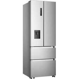 Hanseatic French Door "HFD20070CWDI", Energieeffizienz: C (A-G), silber (edelstahl), Wasserspender, K&uuml;hlschr&auml;nke, inkl. 3 Jahre Herstellergarantie