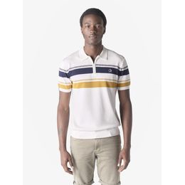 Koroshi Poloshirt Herren Gr&ouml;&szlig;e L navy / senf / offwhite