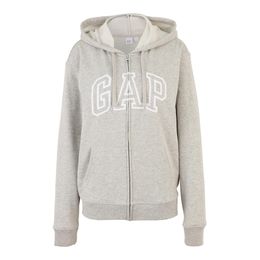GAP Tall Sweatjacke 'HERITAGE' Damen Gr&ouml;&szlig;e L hellgrau / offwhite