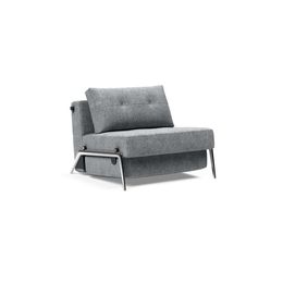 Sessel INNOVATION LIVING &trade; "CUBED Schlafsessel F&uuml;&szlig;e chrom gl&auml;nzend, Breite 95cm", grau (granit), B:97cm H:78cm T:96cm, Sessel, Sessel