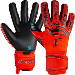 Reusch Torwarthandschuhe 'Attrakt Gold X' Herren Gr&ouml;&szlig;e L hellblau / orange / schwarz