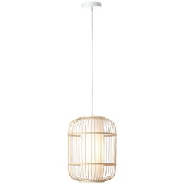 Brilliant Pendelleuchte "Bones", beige (natur, wei&szlig;), 1, &Oslash; 30cm H: 150cm, 1 Stk., Leuchten, H&auml;ngelampe natur/wei&szlig;, Pendelleuchte