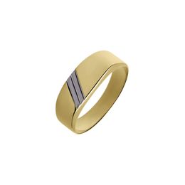 Lucardi Ring 'Einfach' Herren Gr&ouml;&szlig;e 60 gold / silber