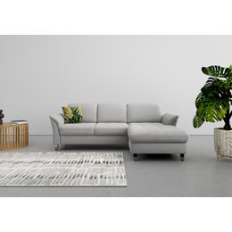 Sit & More Ecksofa SIT & MORE "Maggiore L-Form", grau, B:258cm H:88cm T:173cm, 95% Polyester, 5% Polyamid, Sofas, Ecksofa, wahlweise mit Kopfteilverstellung, Bettfunktion und Bettkasten